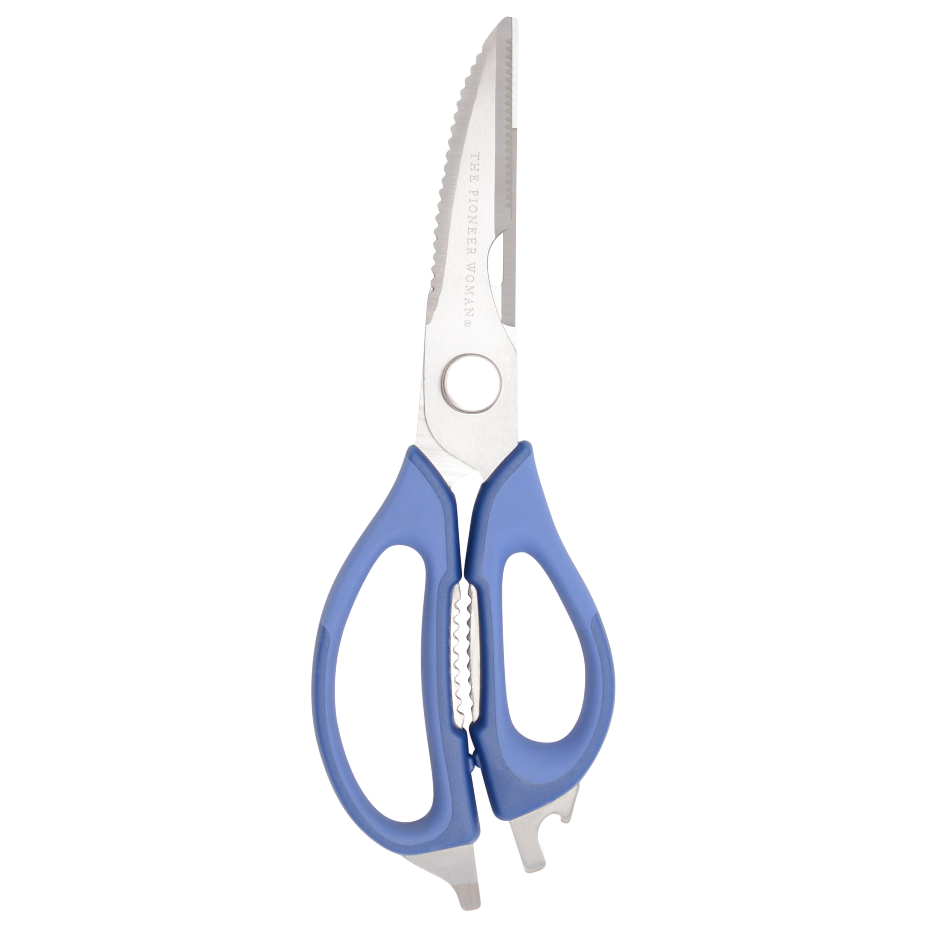 The Pioneer Woman 8-in-1 Stainless Steel Serrated Chef Kitchen Shears ...