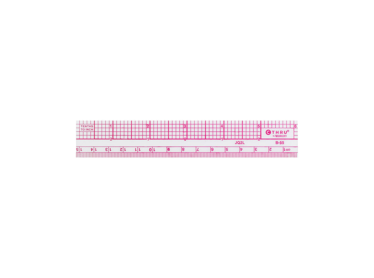 Westcott 10ths/Metric Beveled Ruler, 6-Inch/15cm (B-55) – westcottbrand