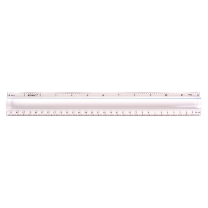 Westcott 12-Inch Data Processing Magnifying Ruler, Clear (15571 ...