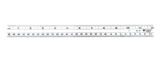 Westcott 12" Plastic Metric and Standard Ruler, Transparent (36 ...