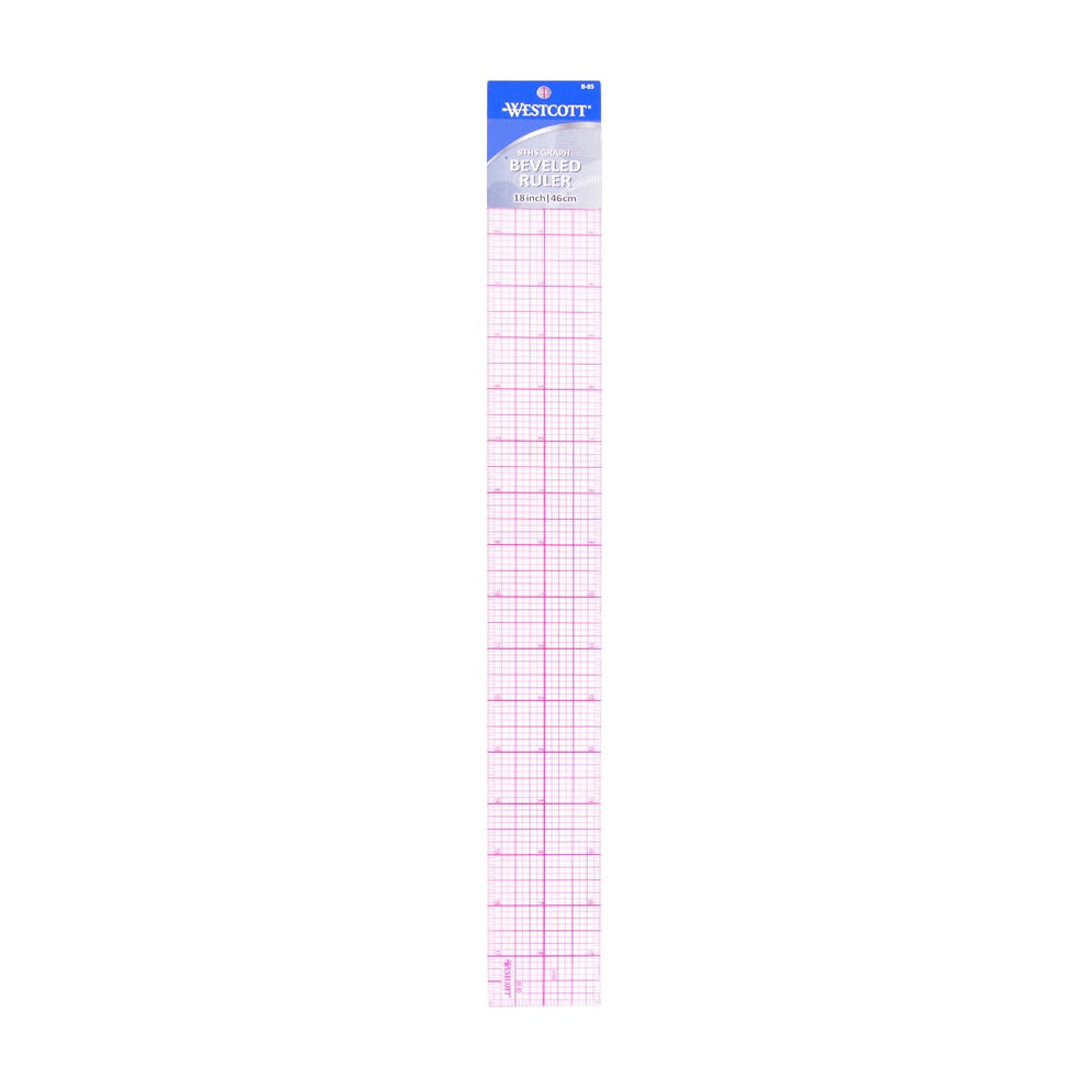 Westcott 2" x 18" 8ths Graph Beveled Ruler (B-85M) – westcottbrand