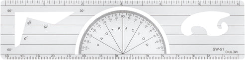 Westcott 6"/15 cm Protractor Ruler (SW-51) – westcottbrand