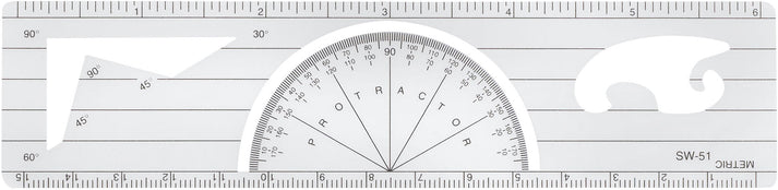 Westcott 6"/15 cm Protractor Ruler (SW-51) – westcottbrand