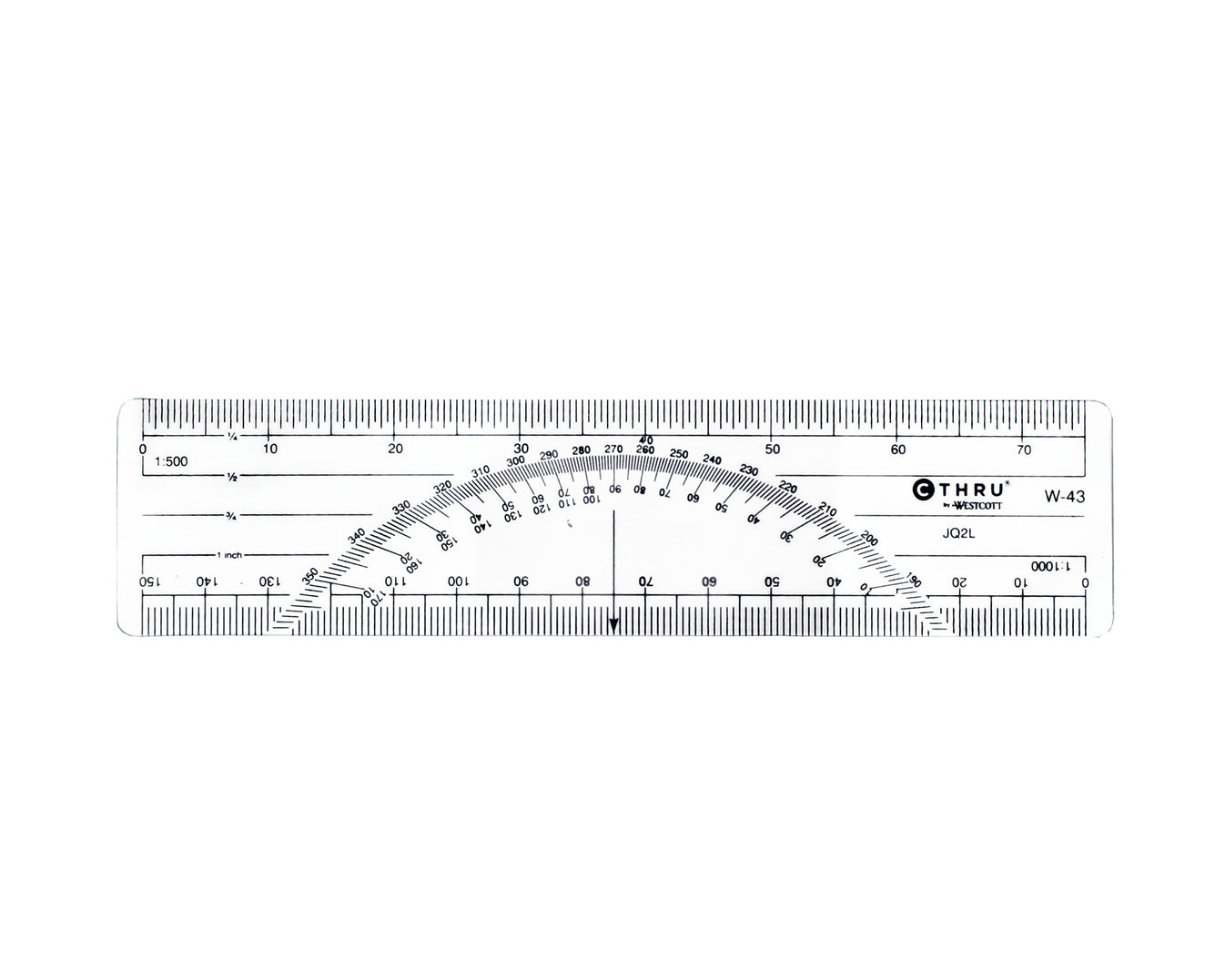 Westcott 6" Metric Protractor Ruler (W-43) – westcottbrand