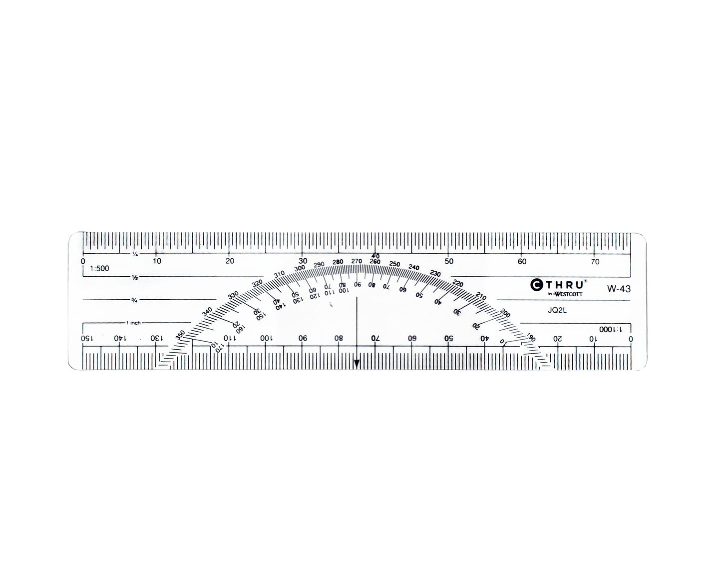 Westcott 6" Metric Protractor Ruler (W-43) – westcottbrand
