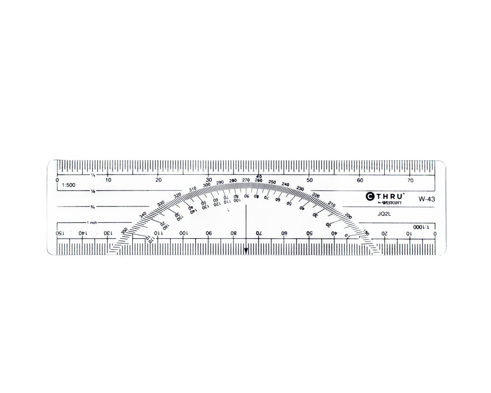Westcott 6" Metric Protractor Ruler (W-43) – westcottbrand