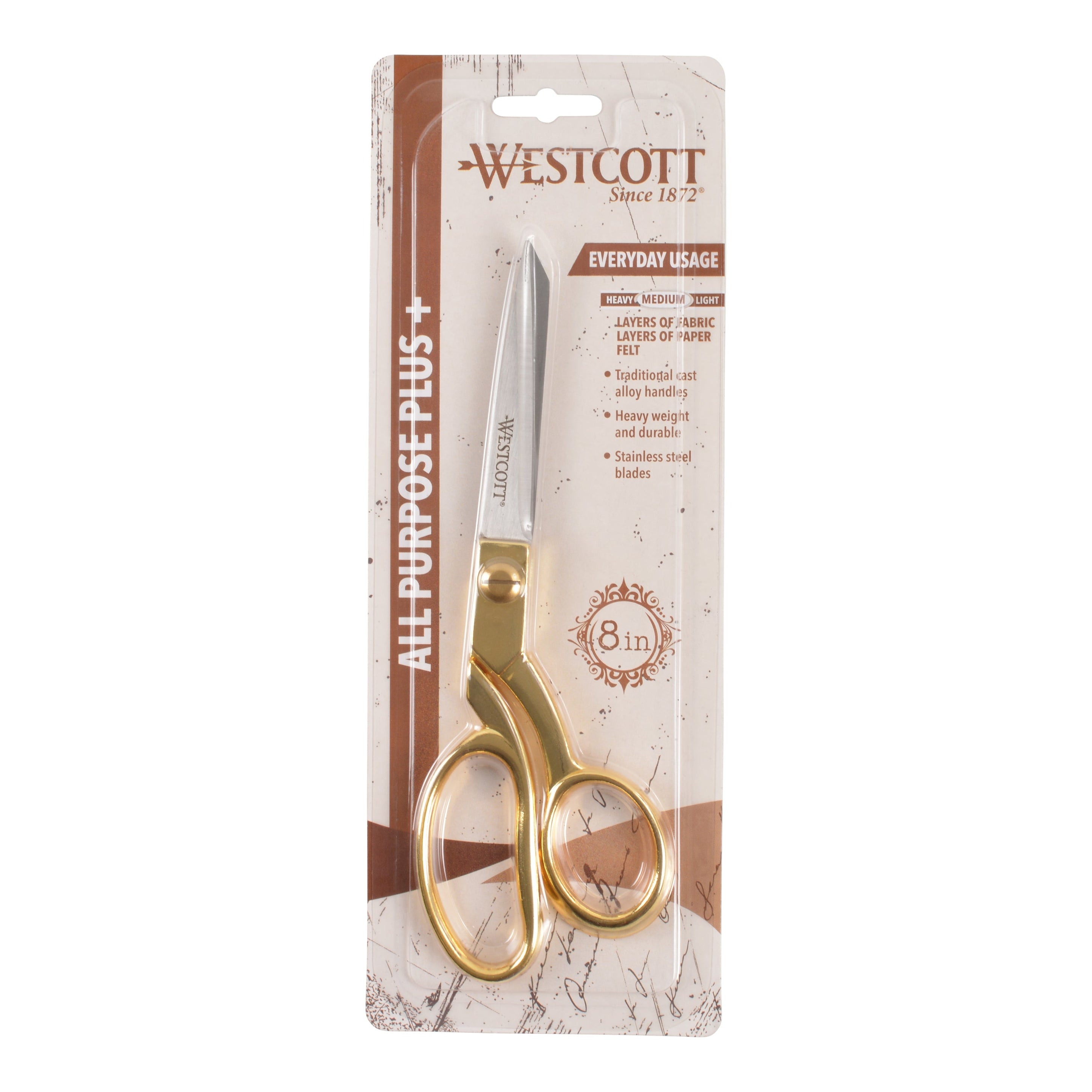 Westcott 8" Steel Gold Scissors (17360) – westcottbrand