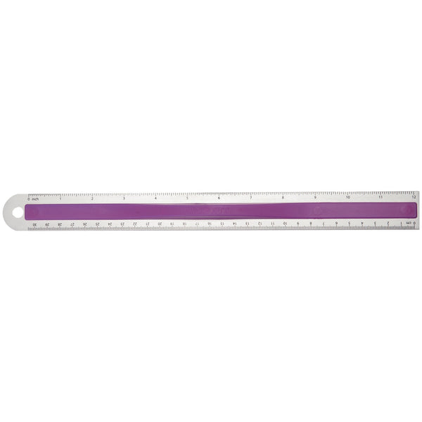 Westcott Aluminum Ruler with Finger Grip, 12", Color Varies (15531 ...