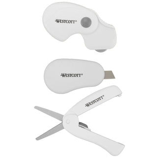 Westcott Folding Scissors, Slicer and Rotary Cutter, Portable, Titaniu ...
