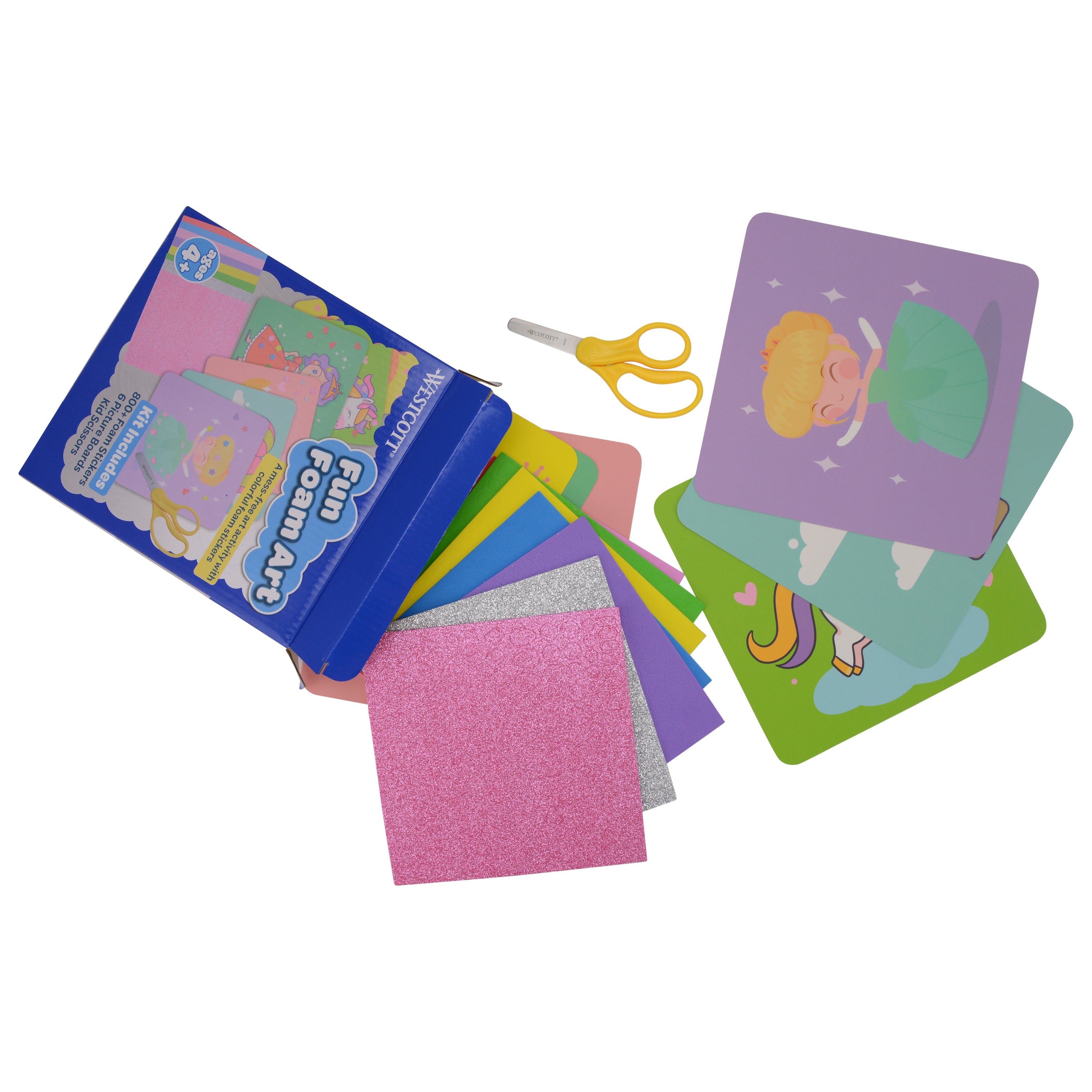Westcott Fun Foam Art Kit for Kids with Over 800 Stickers (00983-PAREN ...