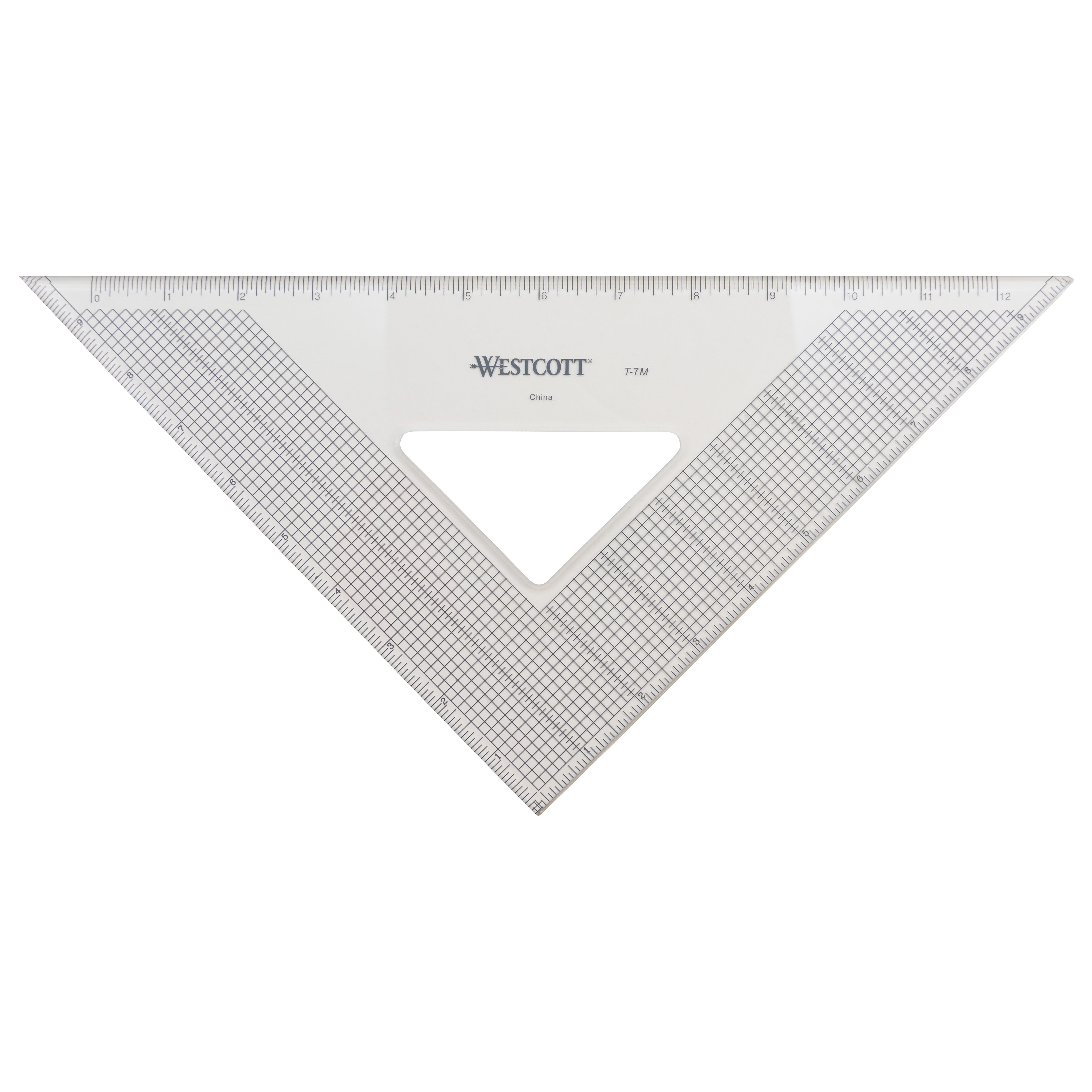 Westcott Grid Triangle, 10", 45/90 Degree, Transparent (T-7M ...