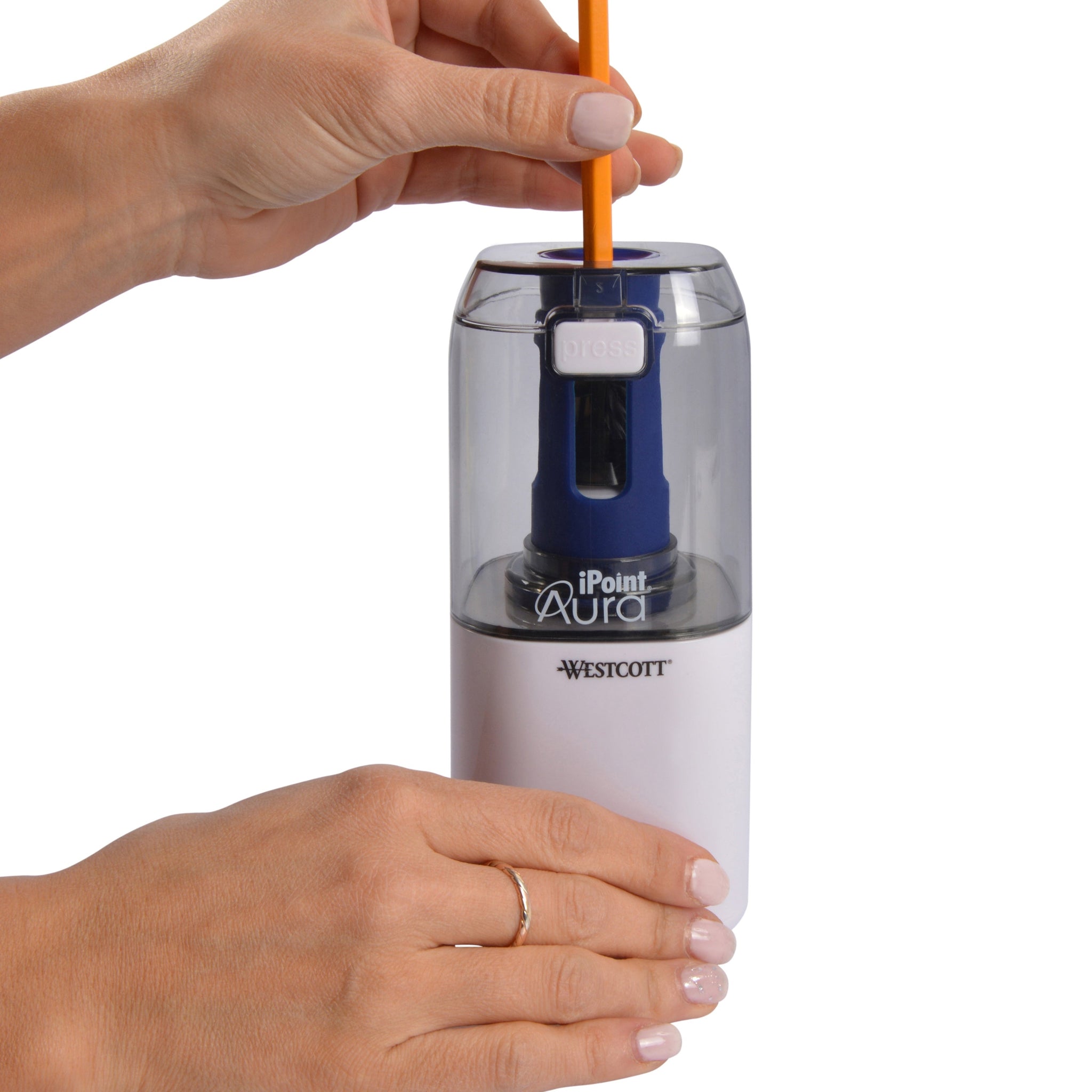 Westcott iPoint® AURA Electric Pencil Sharpener, Assorted Colors (1721 – westcottbrand