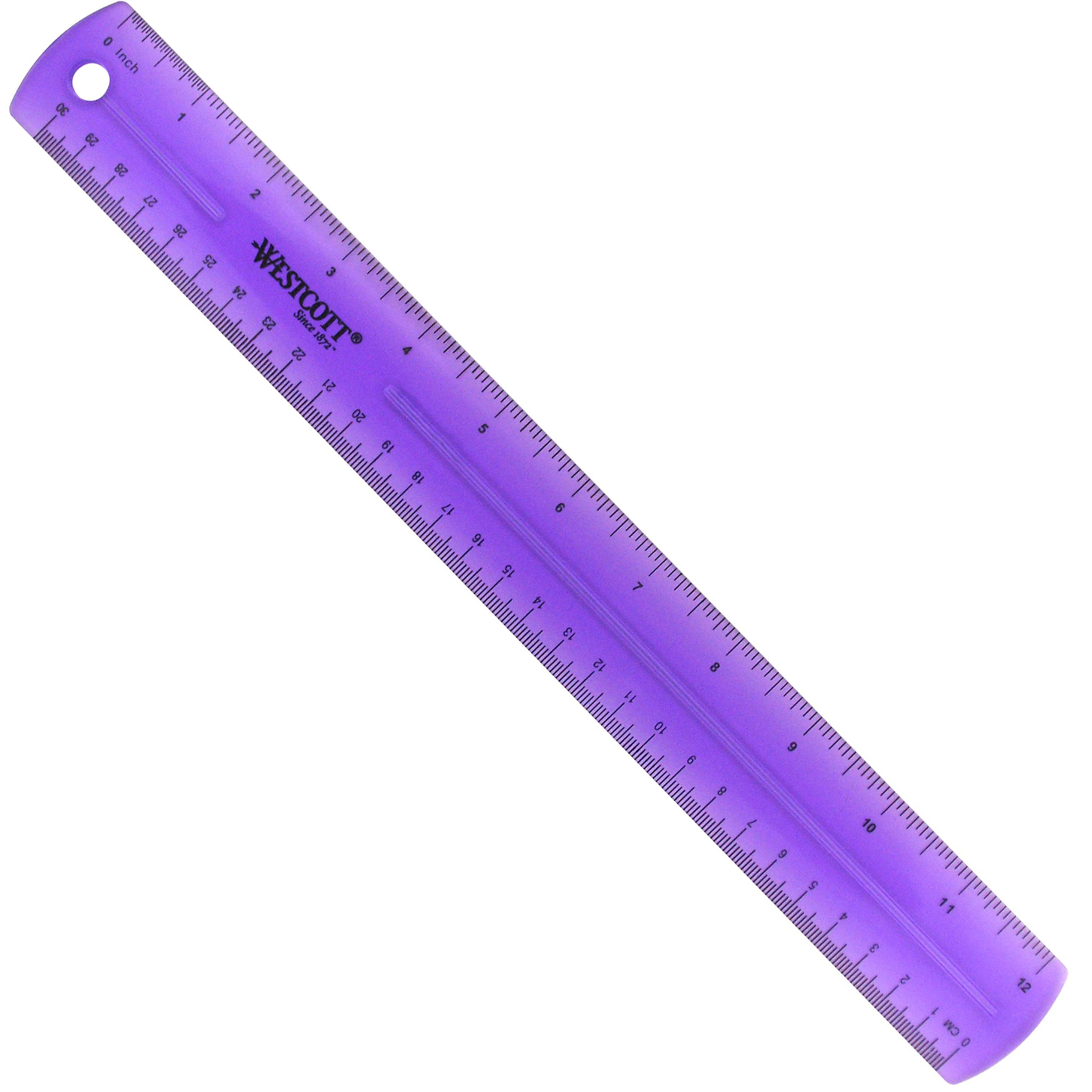 Westcott Jeweltone Plastic Ruler, 12 Inch, Assorted Transparent Colors ...