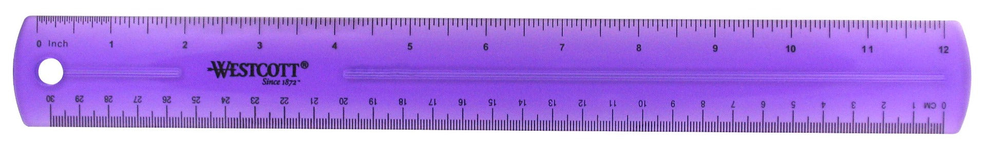Westcott Jeweltone Plastic Ruler, 12 Inch, Assorted Transparent Colors ...