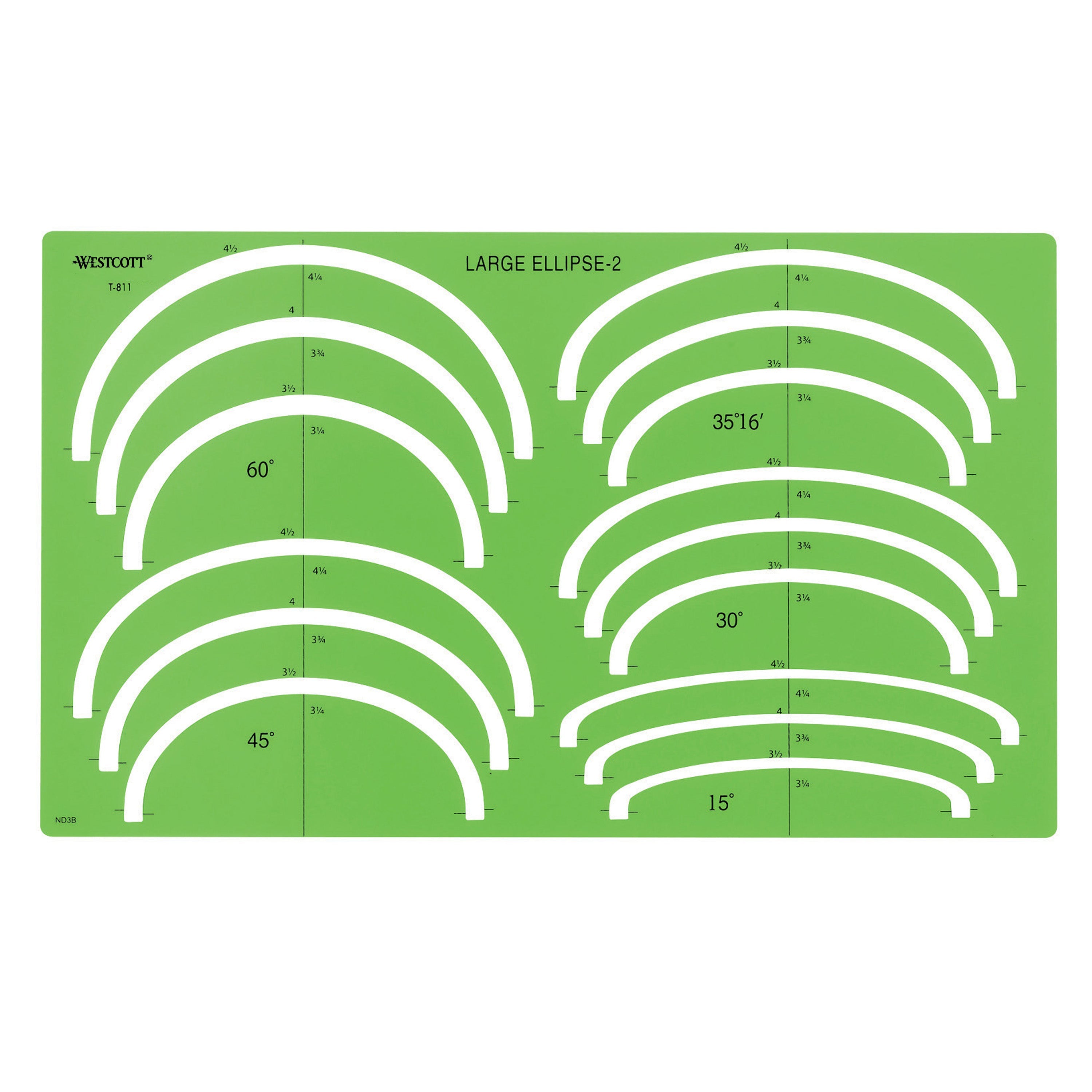Westcott Large Ellipse Template #2 (T-811) – westcottbrand