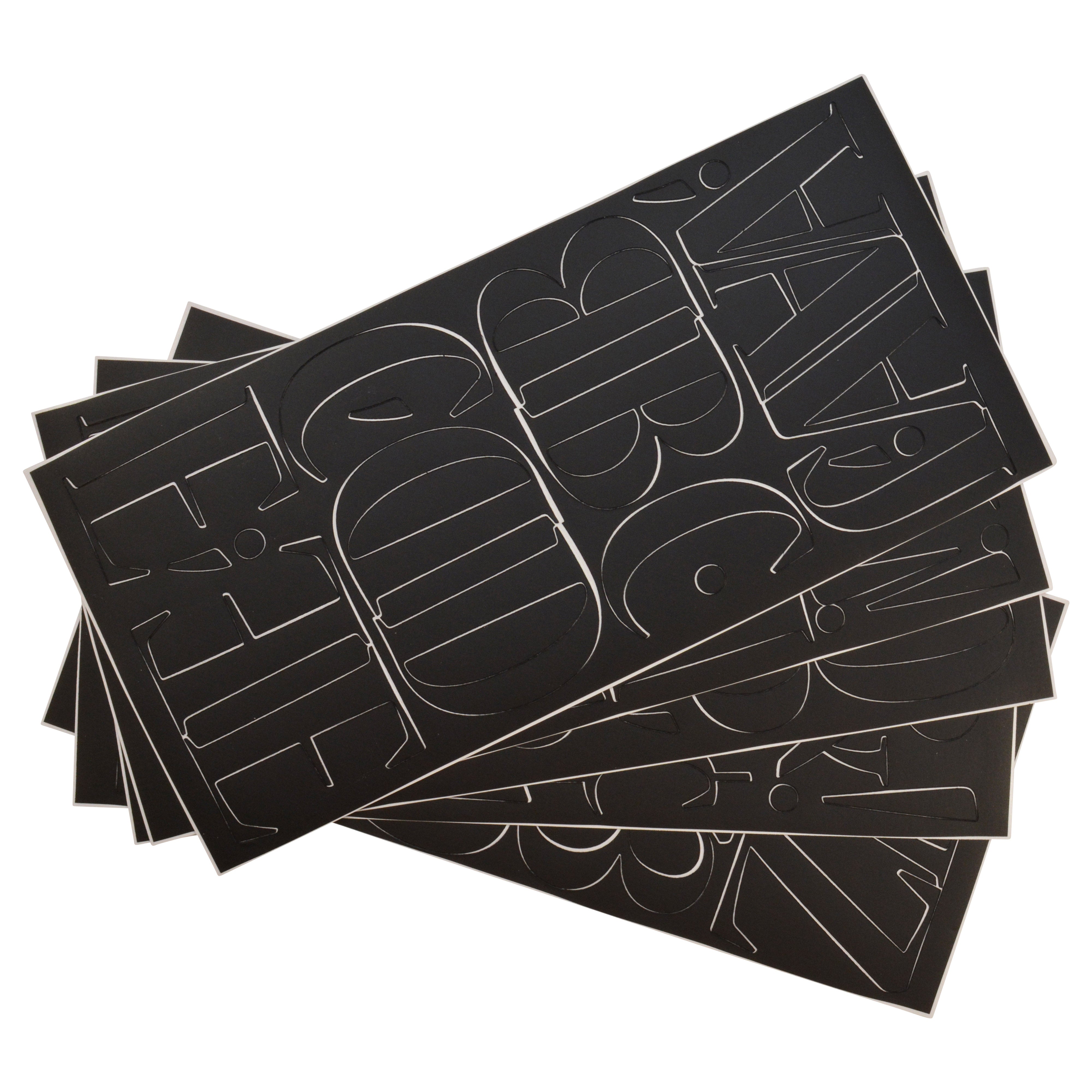 Westcott Letter Craft Removable Vinyl Lettering, Nueva, 2", Black (159 ...