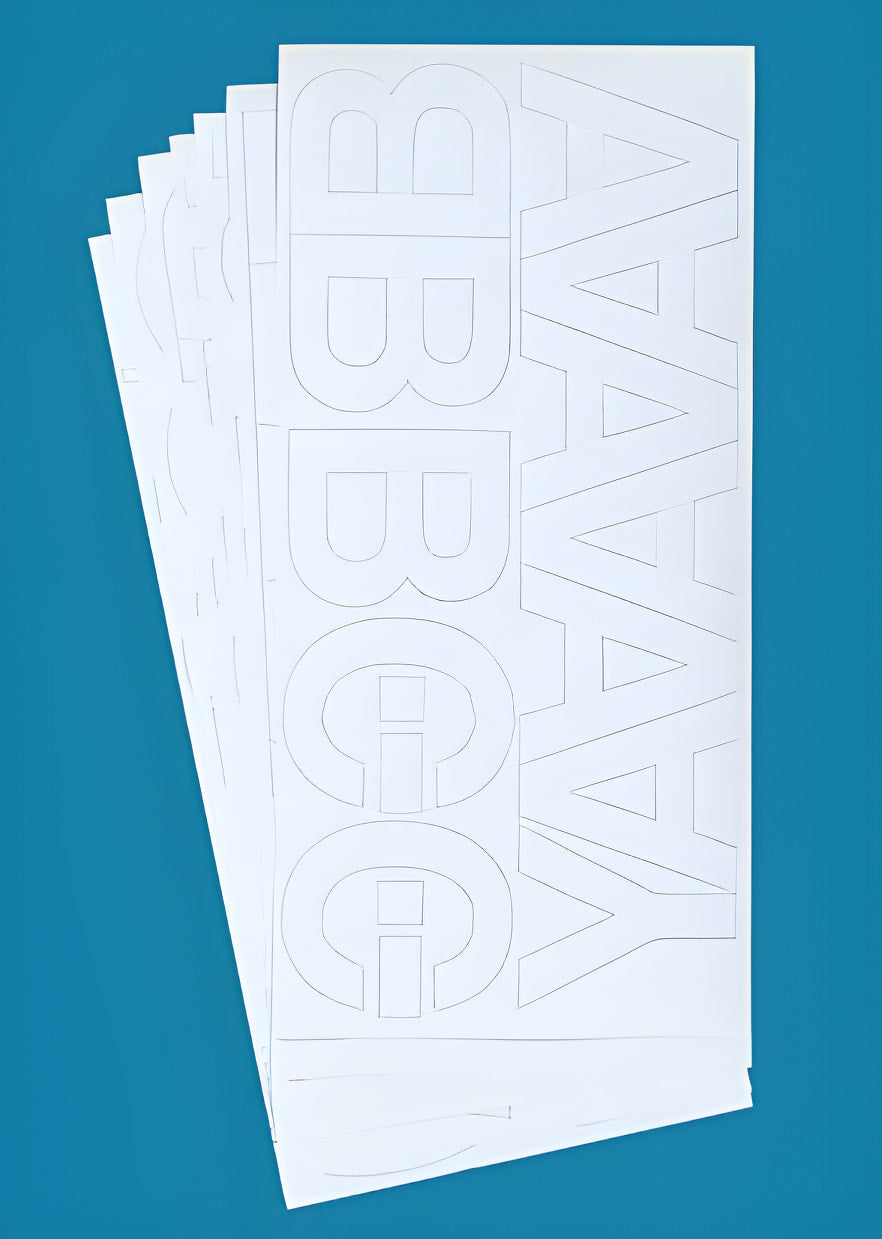 Westcott LetterCraft 2" Permanent Vinyl Letters, Helvetica Font, White ...