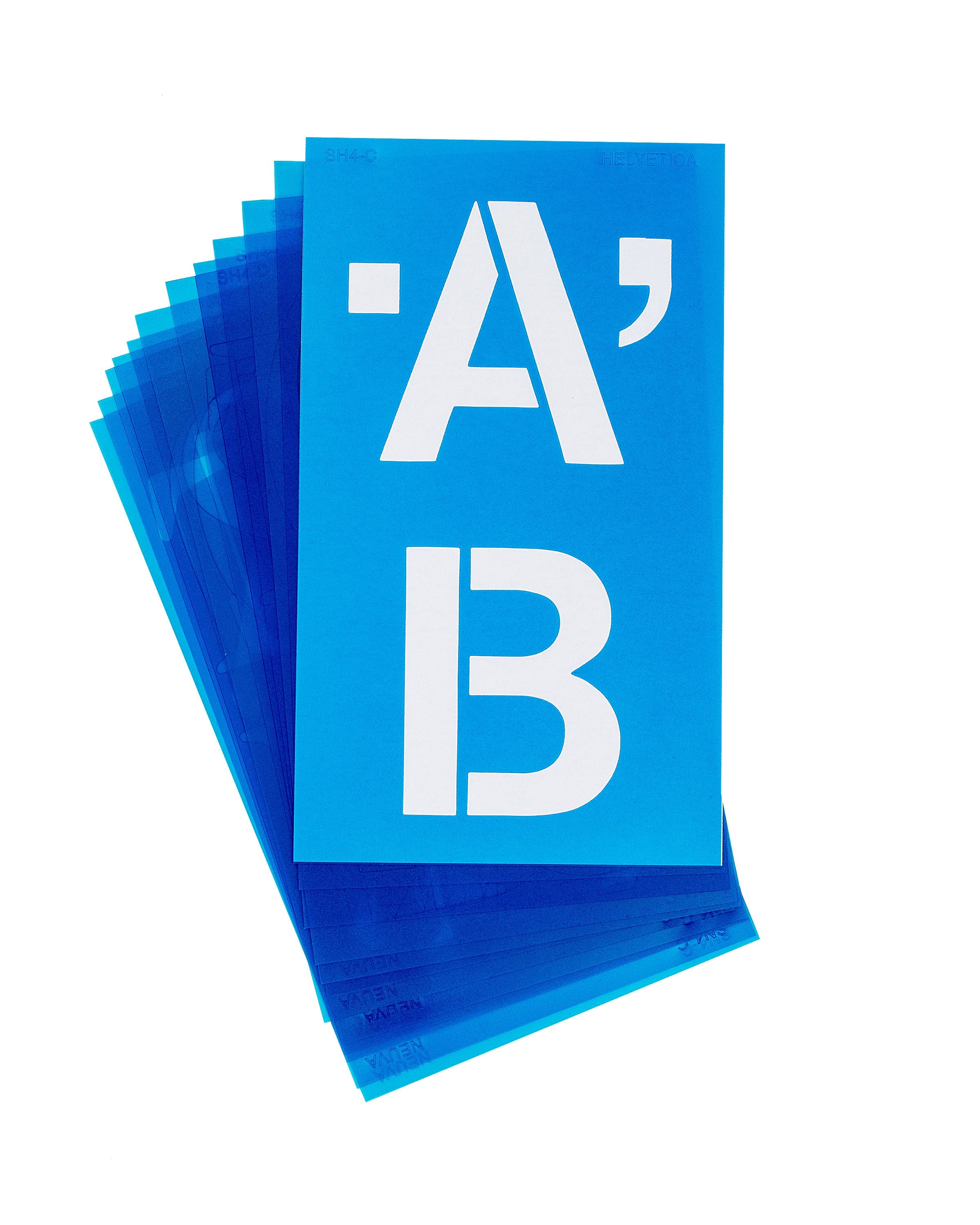 Westcott LetterCraft Stencil, Helvetica Font, Caps, 4-Inch Characters ...