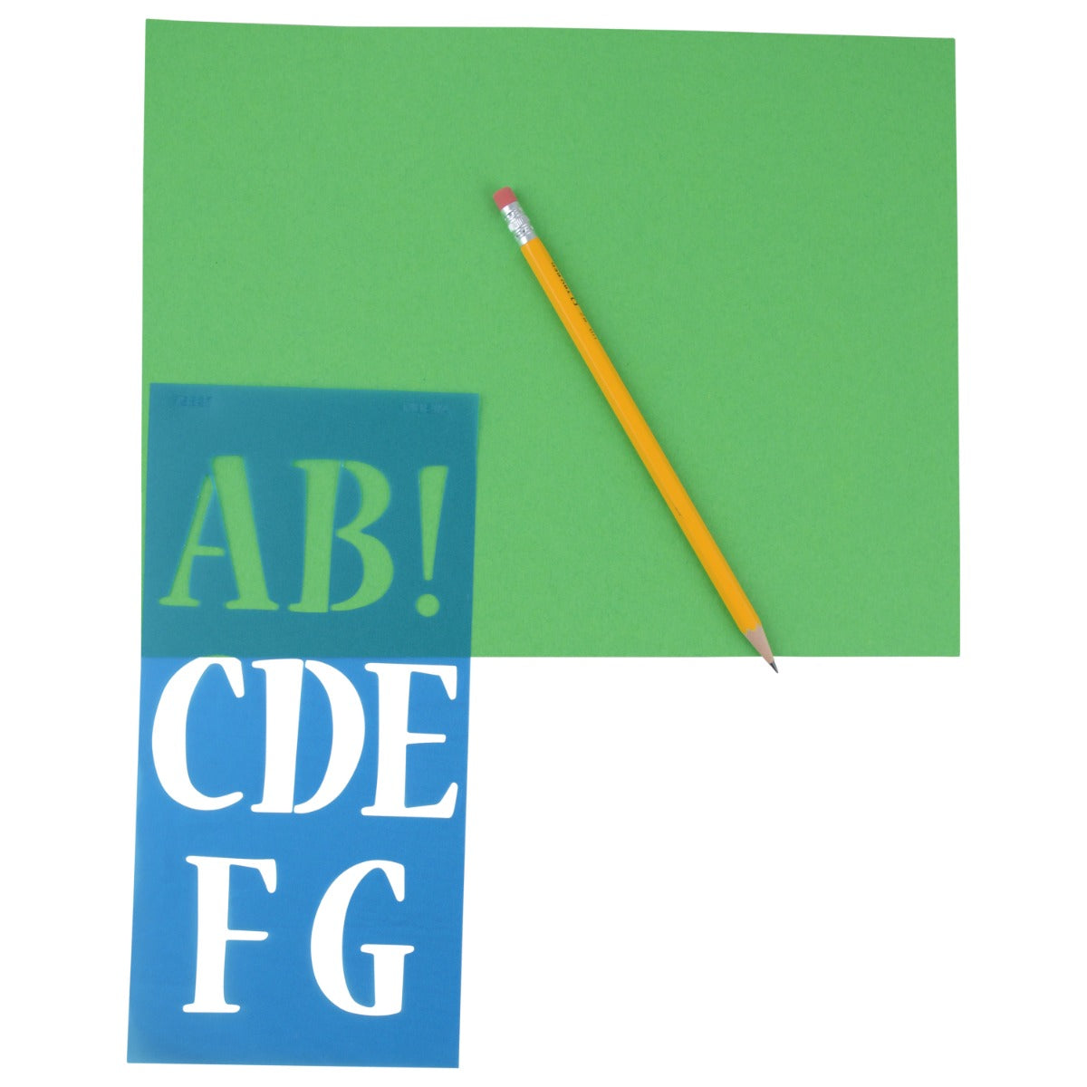 Westcott LetterCraft Stencils 2" Letters and Numbers, Nueva Font (1583 ...