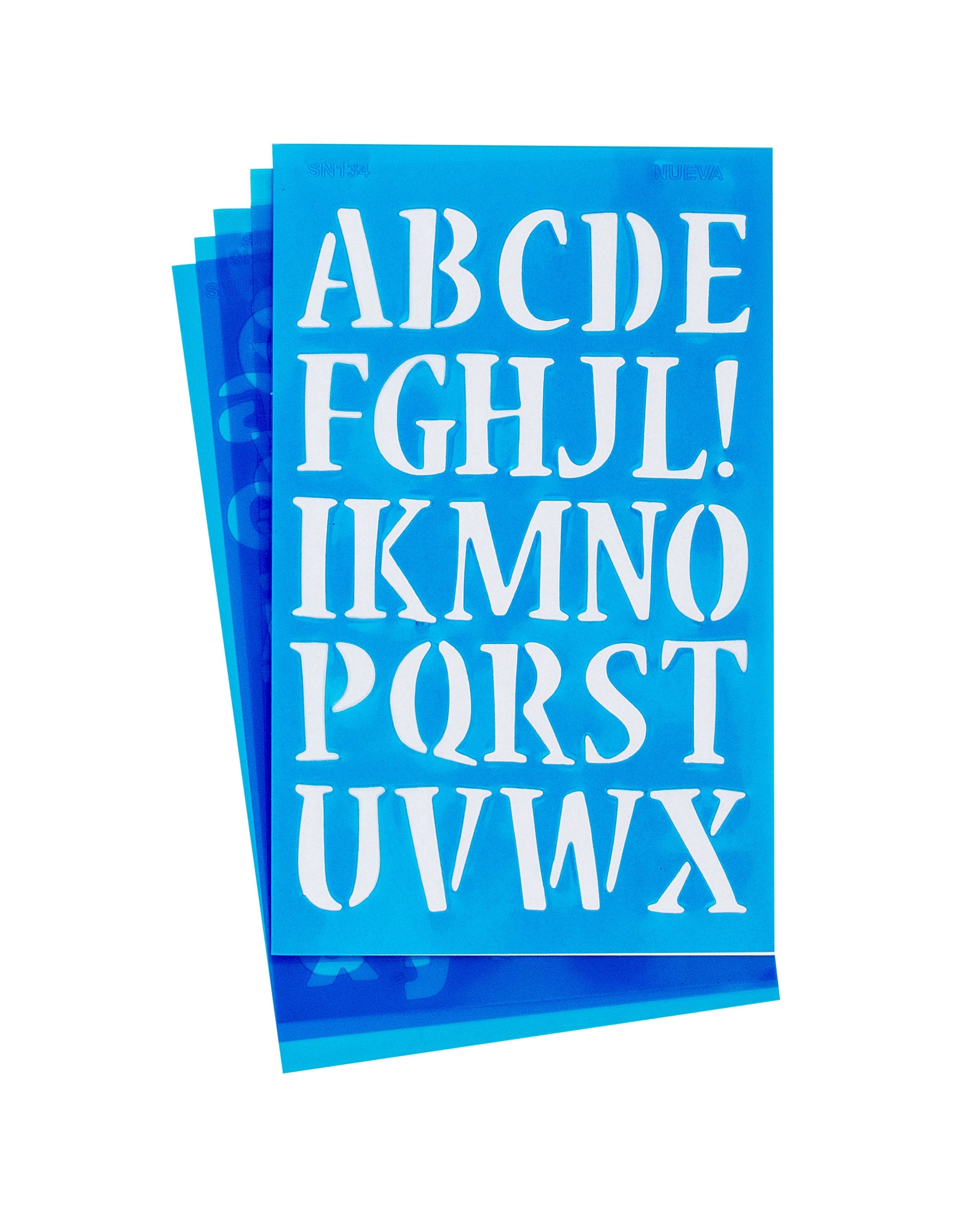 Westcott LetterCraft Stencils 3/4" Letters and Numbers, Nueva Font (15 ...