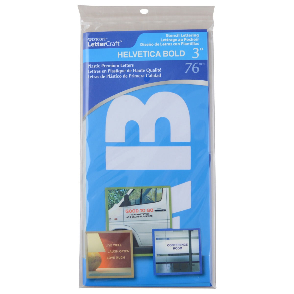 Westcott LetterCraft Stencils 3" Capital Letters, Helvetica Bold Font ...