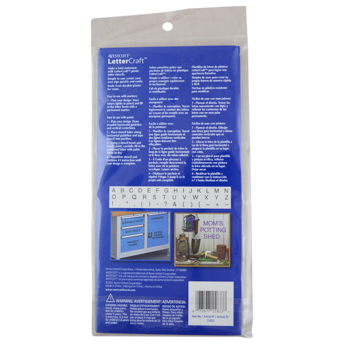 Westcott LetterCraft Stencils 3", Helvetica Font (15833) – westcottbrand