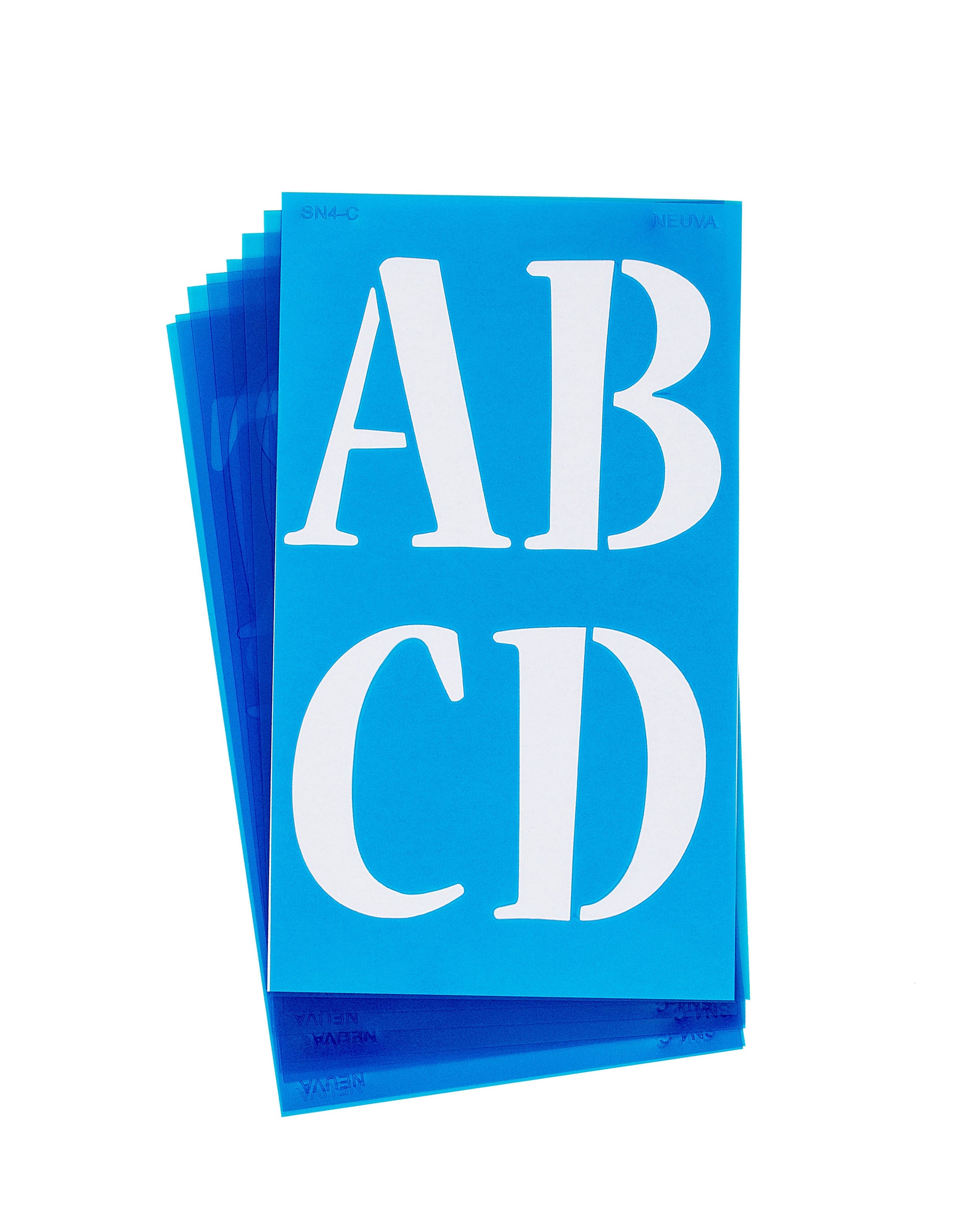 Westcott LetterCraft Stencils 4" Letters and Numbers, Nueva Font (1583 ...