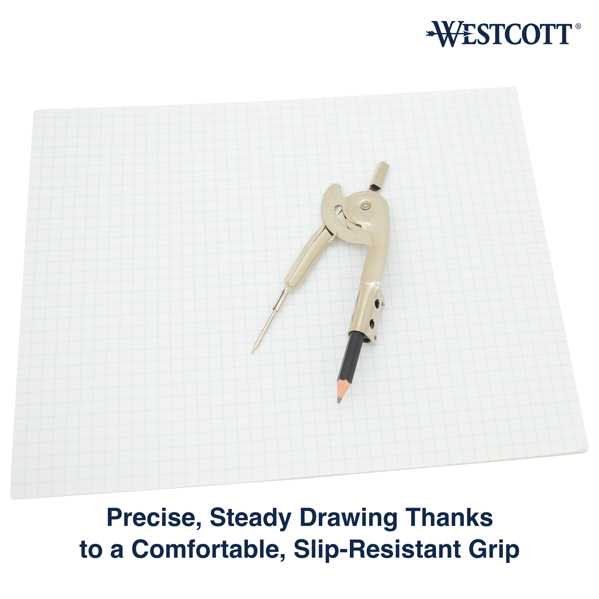 Westcott Metal Ball Bearing Compass with Pencil, Nickel Plated (12201 ...