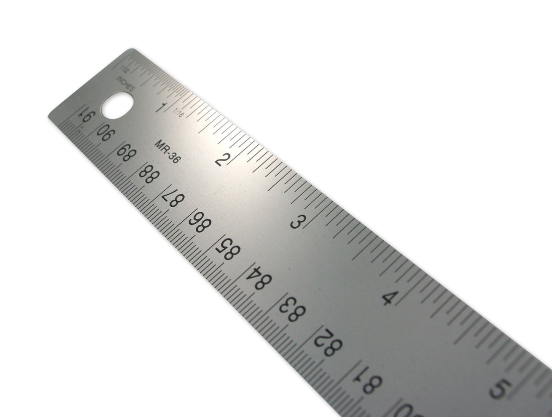 Westcott Stainless Steel Cork Backed Ruler, 36", Inch/Metric (MR-36 ...