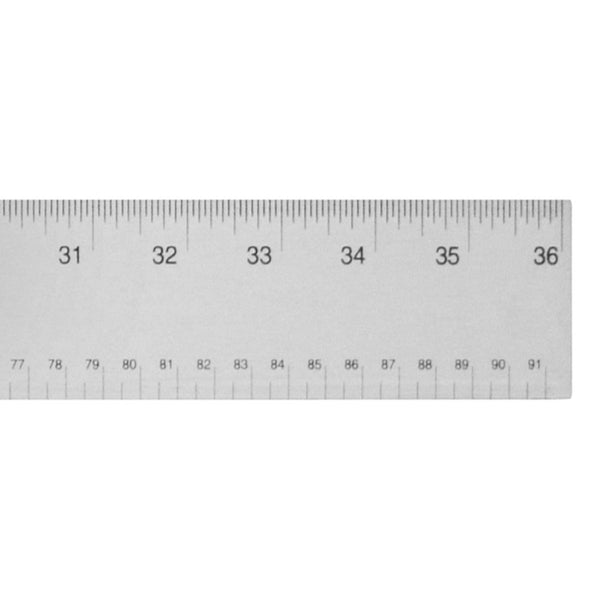 Westcott Stainless Steel Cork Backed Ruler, 36", Inch/Metric (MR-36 ...