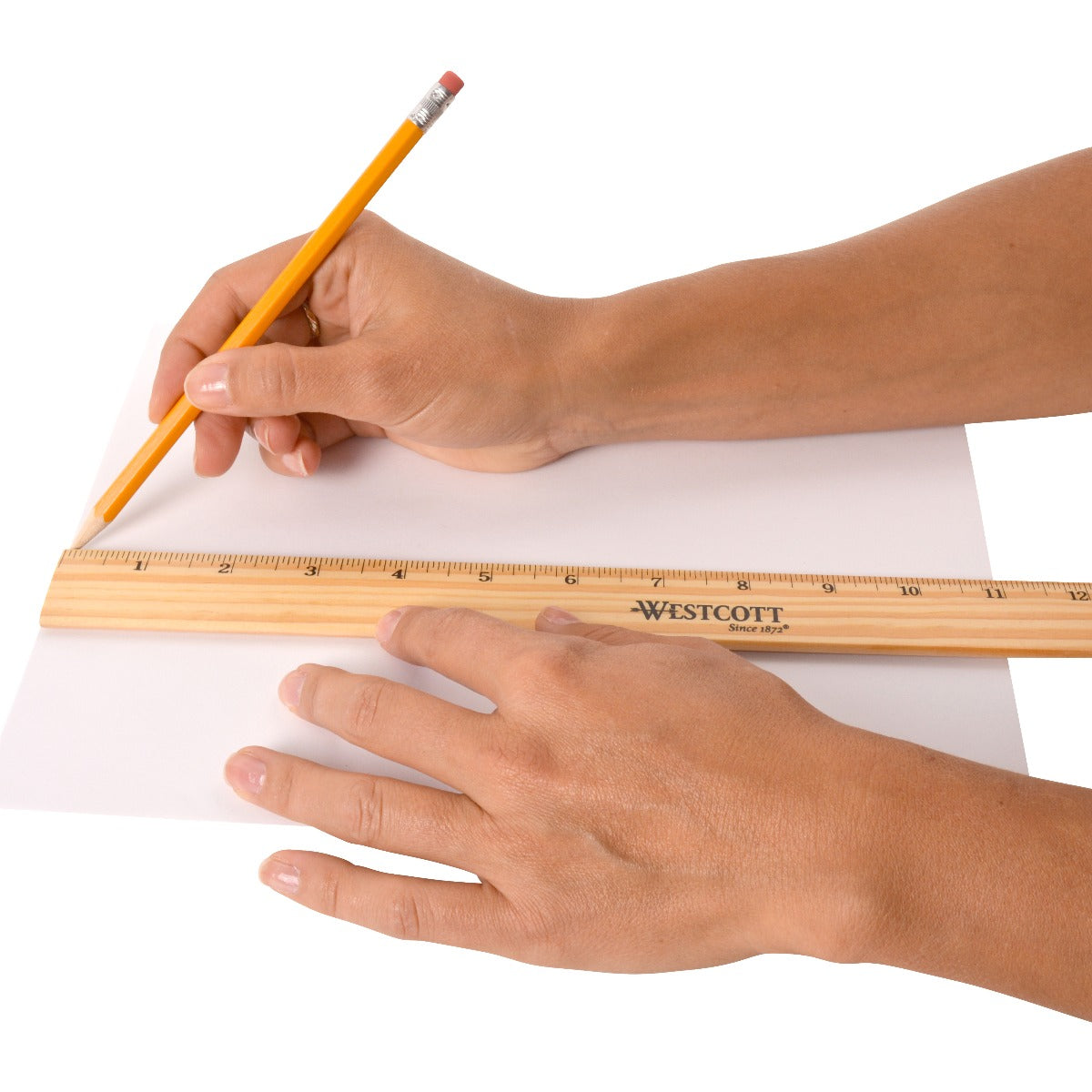 Westcott Wood Ruler with Single Metal Edge, 15" (05015) – westcottbrand